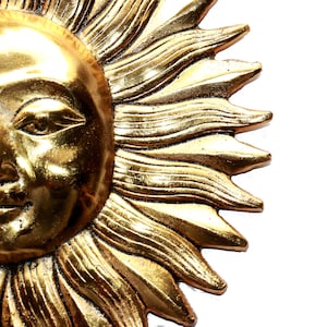 Brass Sun for Home Decor Wall Hanging Golden Surya 7.5 Inch Indian ...
