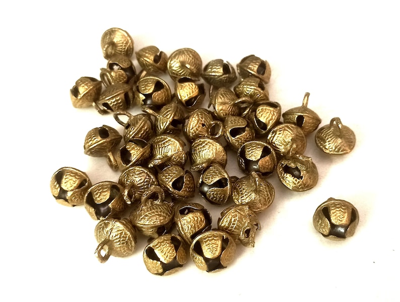 100 Indian Brass Ghungroo Bells: Kathak Dance Ankle Bells (2cm) - Etsy