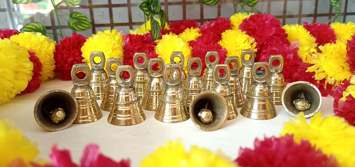 Solid Brass Bells Golden Home Decorative Christmas Tree Decor Ornaments ...