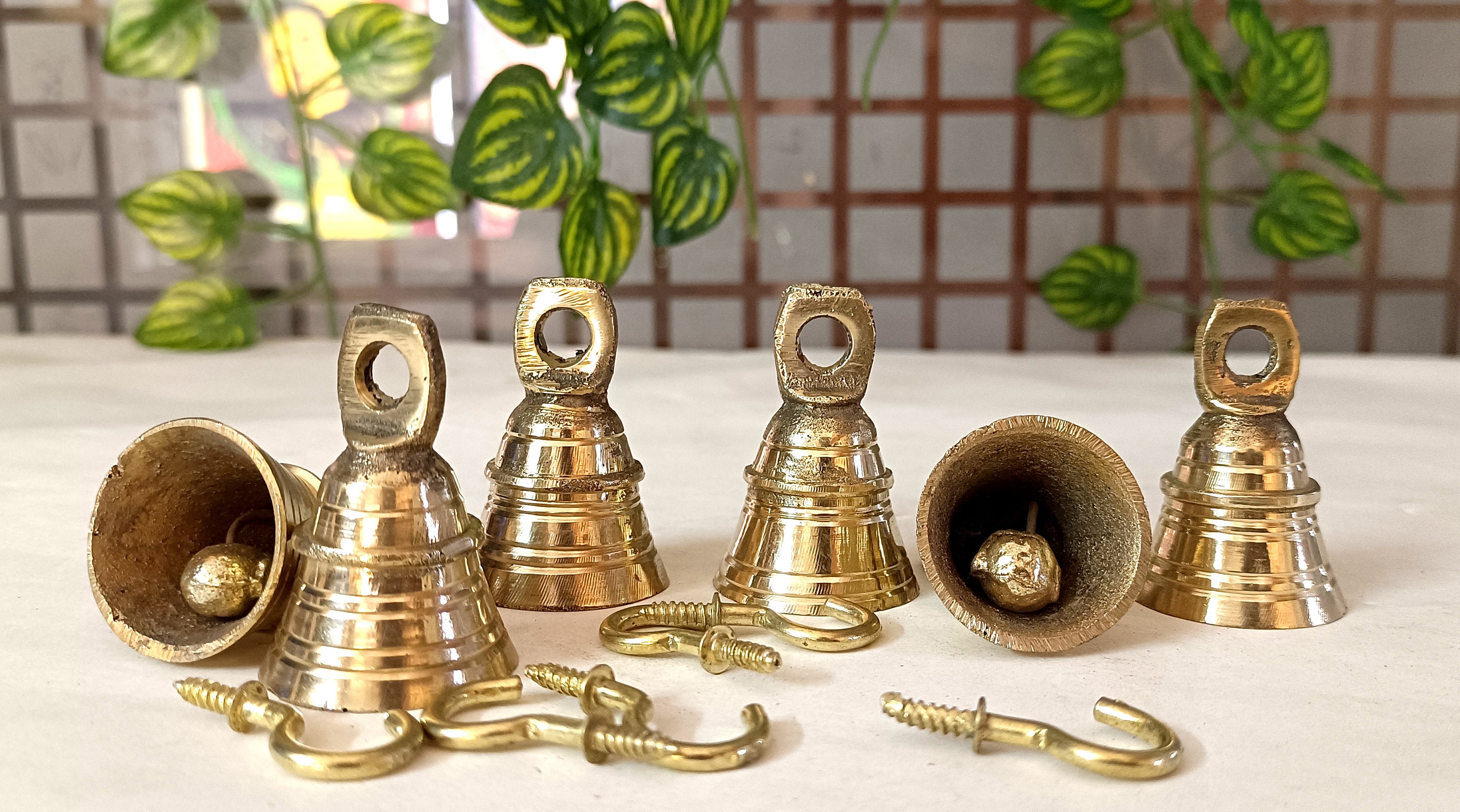 Solid Brass Bells Golden Home Decorative Christmas Tree Decor Ornaments ...
