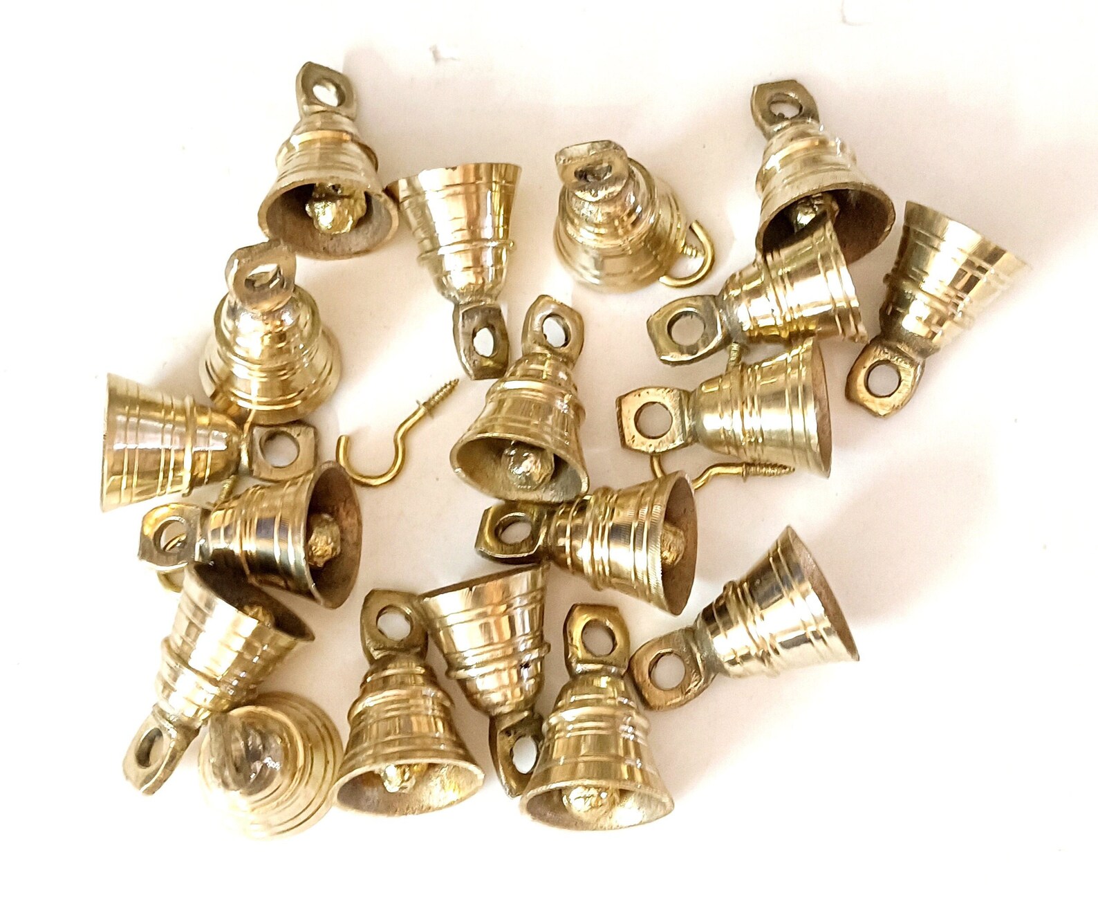 Solid Brass Bells Golden Home Decorative Christmas Tree Decor Ornaments ...