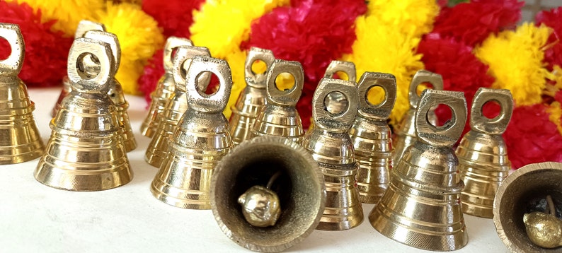 Solid Brass Bells, 2-inch Christmas Ornaments, Craft Garland Decor - Etsy