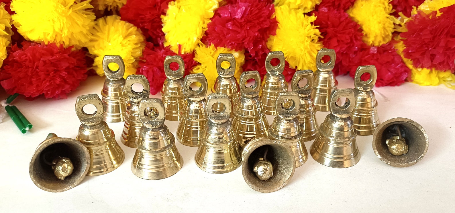 Solid Brass Bells Golden Home Decorative Christmas Tree Decor Ornaments ...