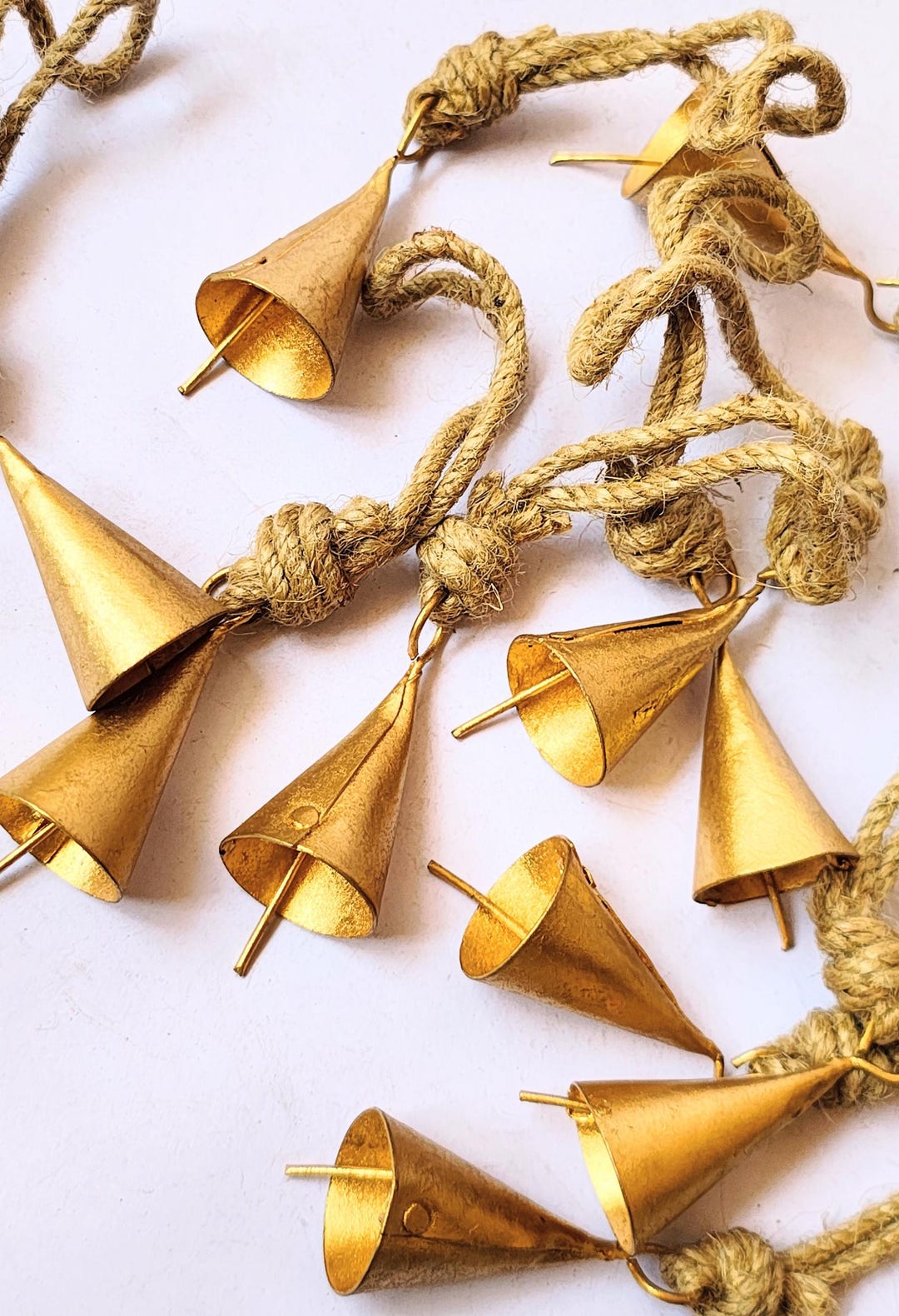 2 Inch Rustic Tin Bells for Decoration Cowbells Indian Traditional ...