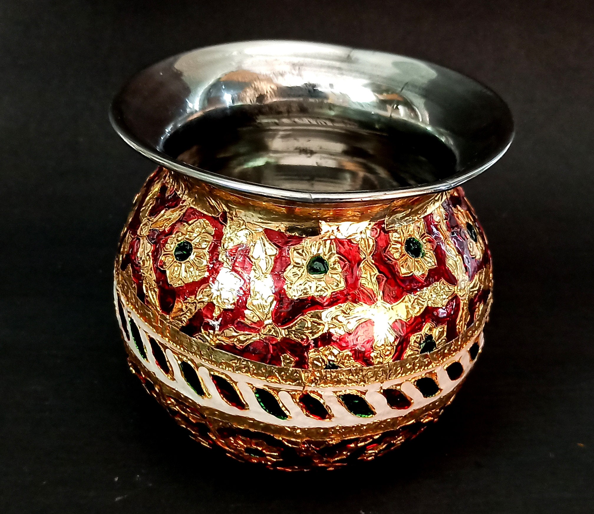 Golden Pooja Lota: Indian Temple Water Pot, Religious Decor (150 Ml) - Etsy