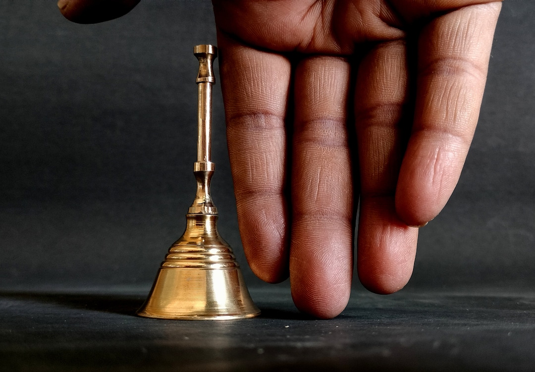 Small Brass Hand Bell | Temple Bells | Pooja Ghanti | Decorative Bells ...