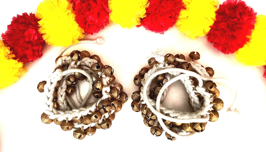 Kathak Ghungroo Pair: Handmade Indian Dance Anklets With Brass Bells 1. ...
