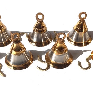 Set of 12 Solid Brass Bells With Hook: 2-inch Christmas Ornaments - Etsy