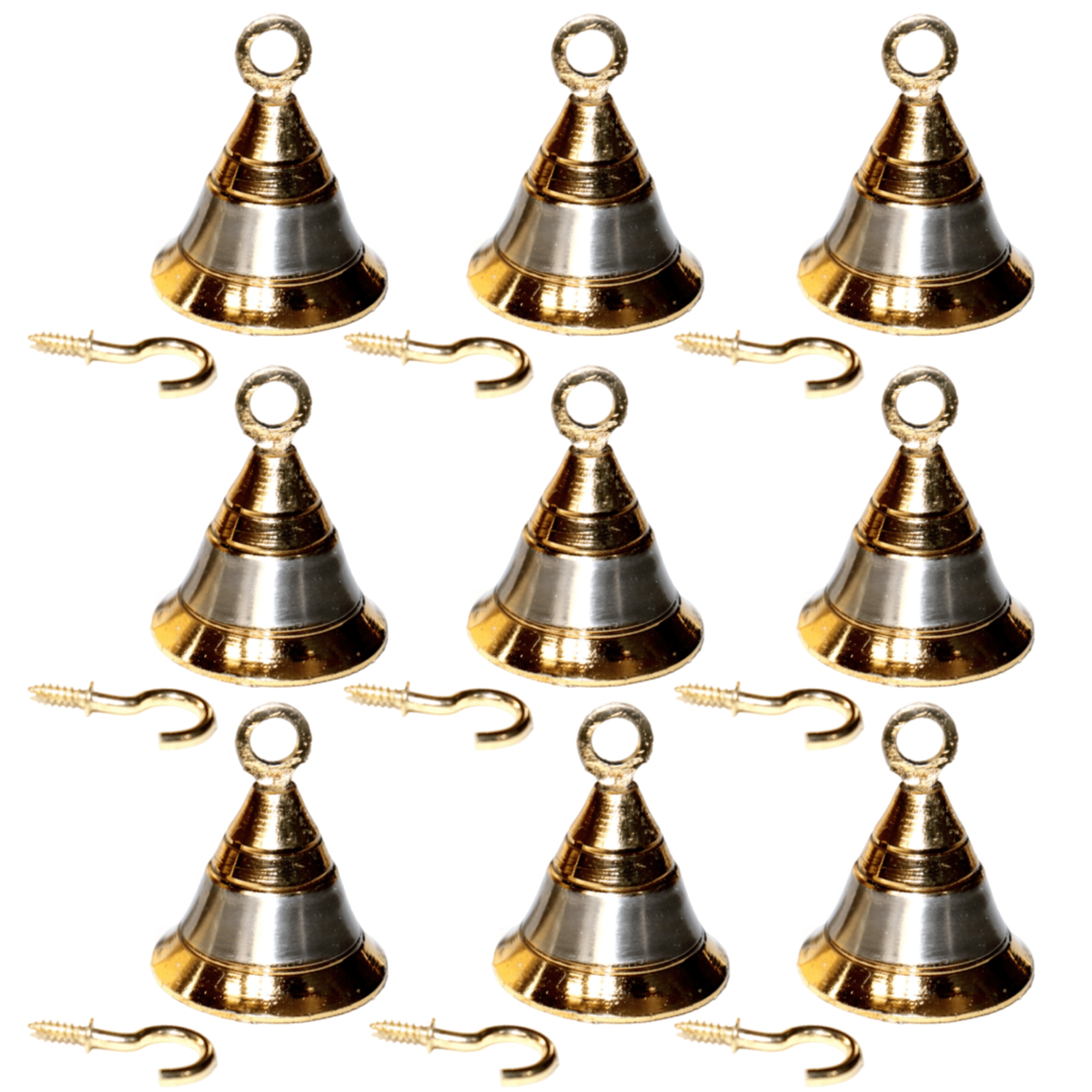 Set of 12 Solid Brass Bells With Hook: 2-inch Christmas Ornaments - Etsy