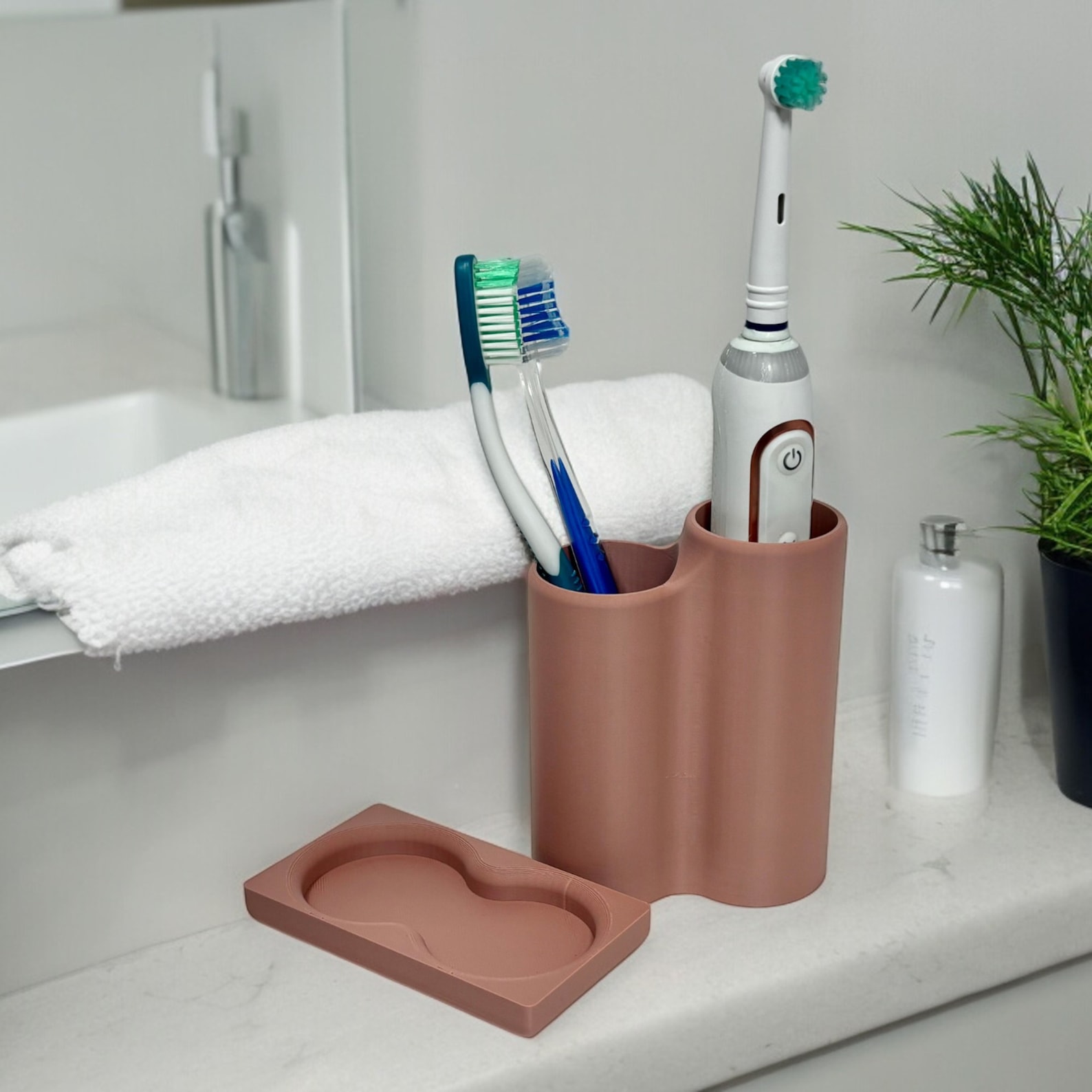 Minimalist Toothbrush Holder for All Types of Toothbrushes Organize 4 ...