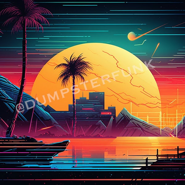 Miami Vice Wallpaper - Etsy