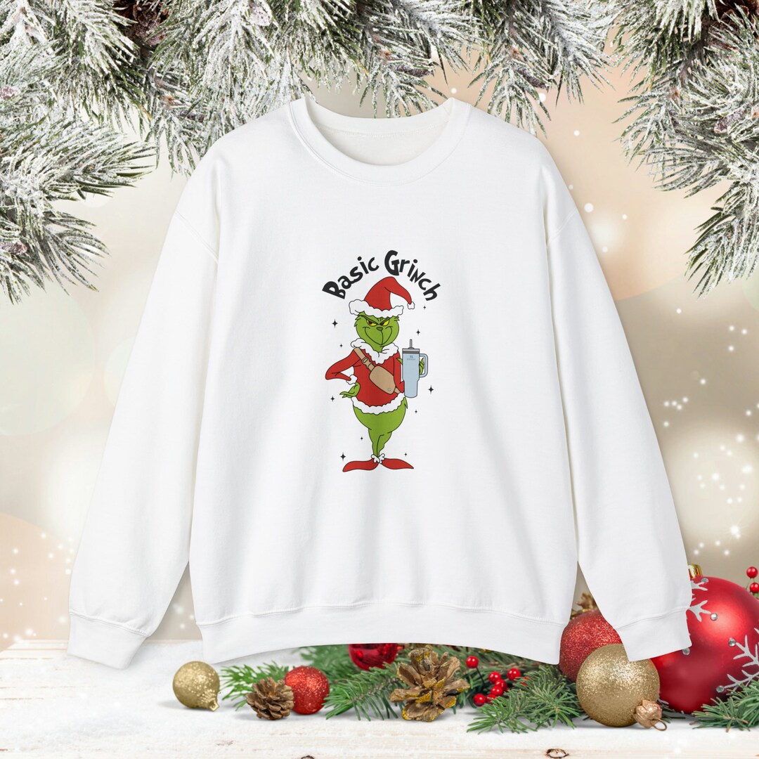 Basic Grinch Sweatshirt Funny Christmas Sweatshirt Grinch - Etsy