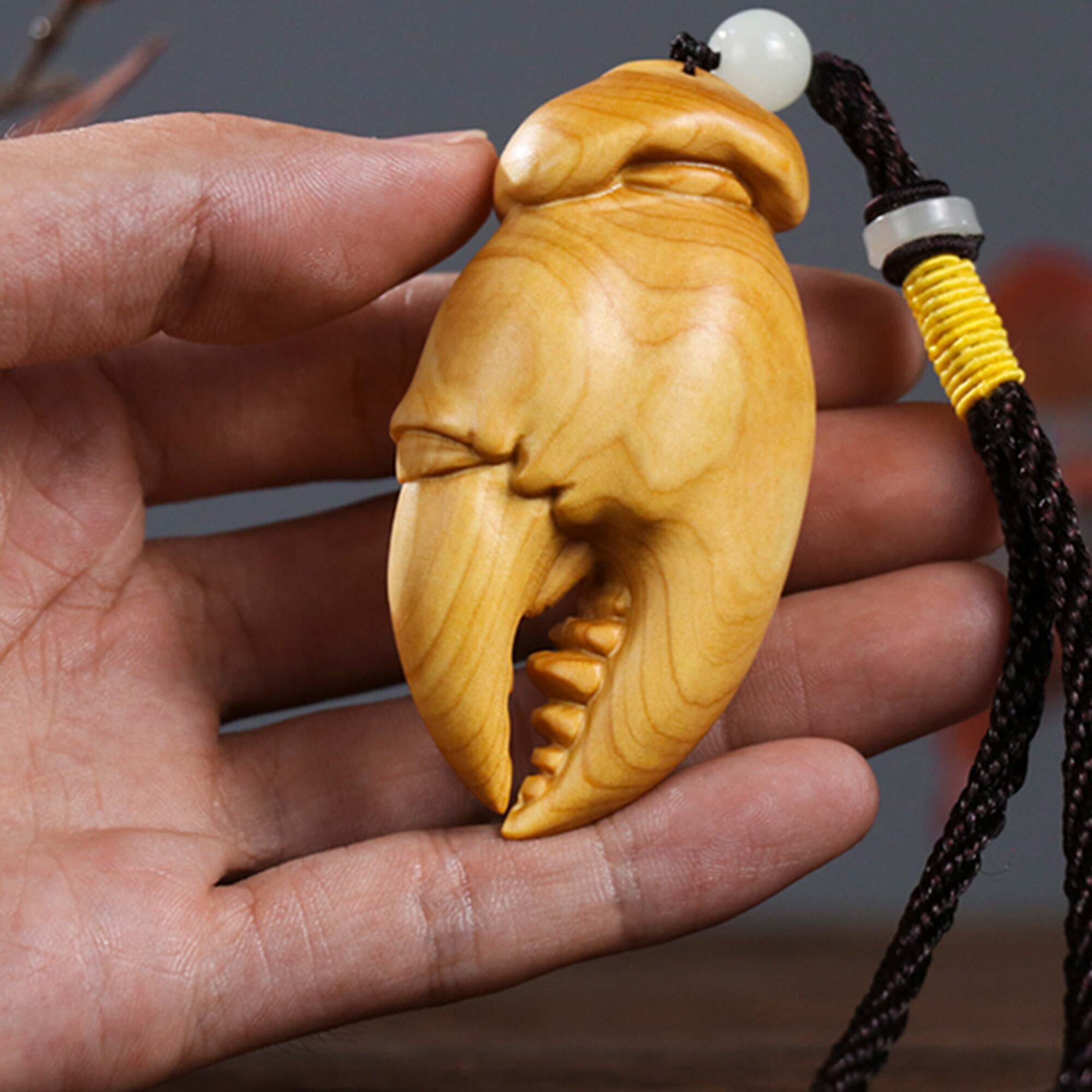 Carved Crab Pliers in Wood Car Attendant Very Beautiful - Etsy