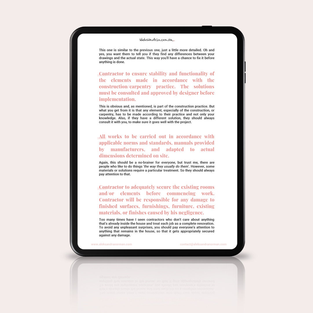 General Notes for Interior Design Drawings Interior Design Project and ...