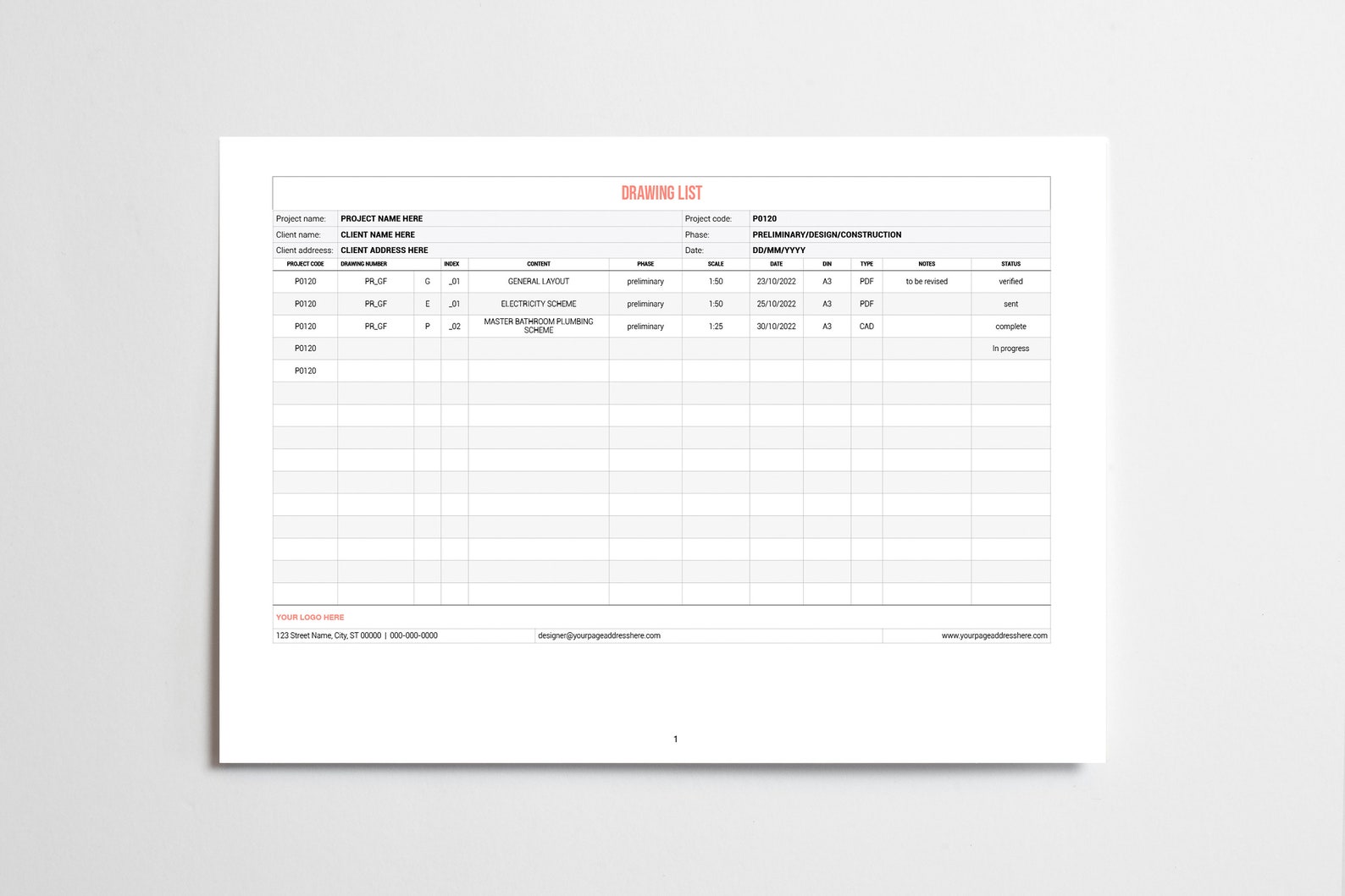 Interior Design Template Printable FF&E Spreadsheet Finishes Materials ...