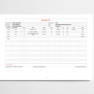 Interior Design Template Printable FF&E Spreadsheet Finishes Materials ...