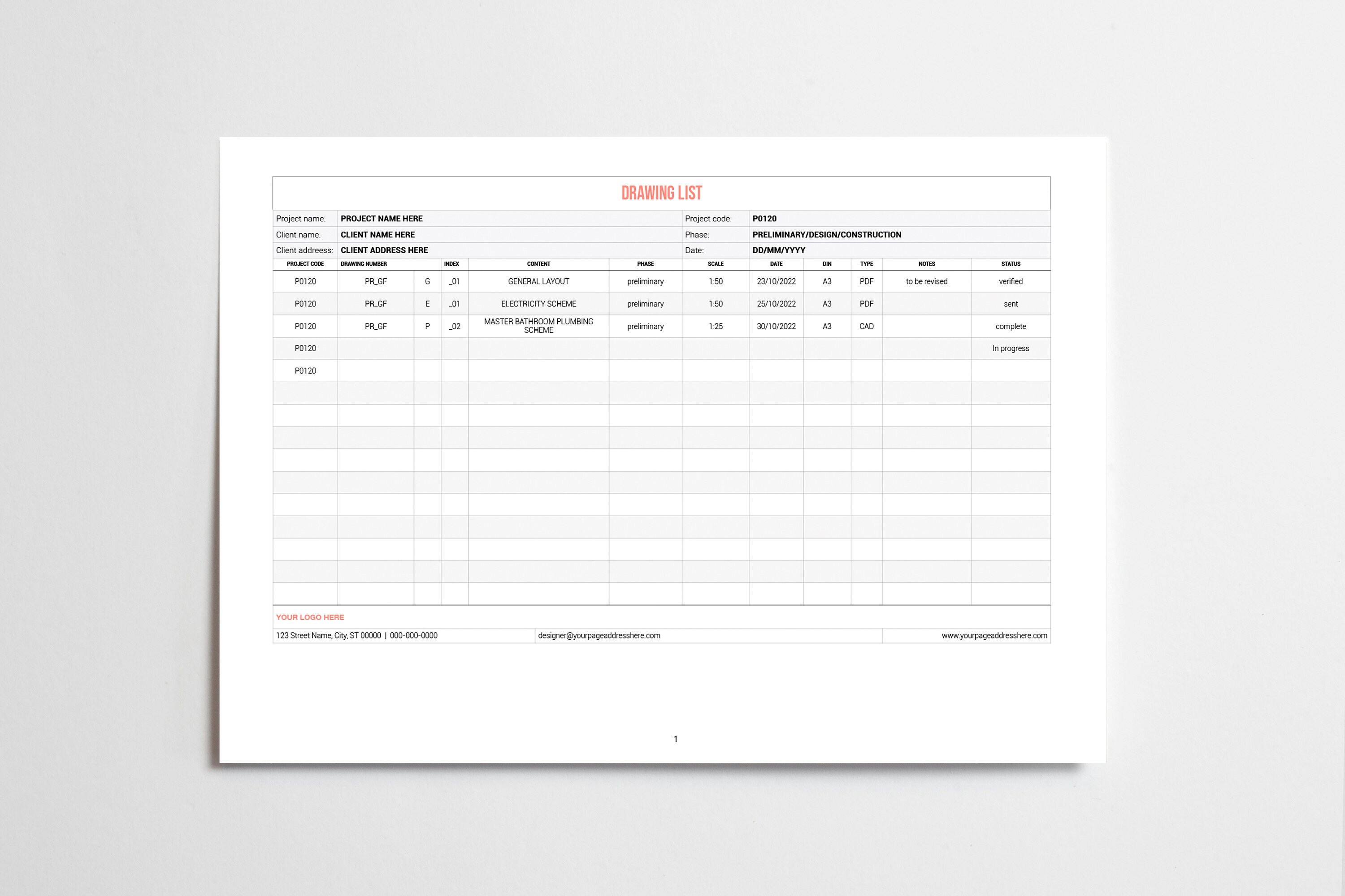 Interior Design Template Printable FF&E Spreadsheet Finishes Materials ...