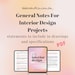 General Notes for Interior Design Drawings Interior Design Project and ...