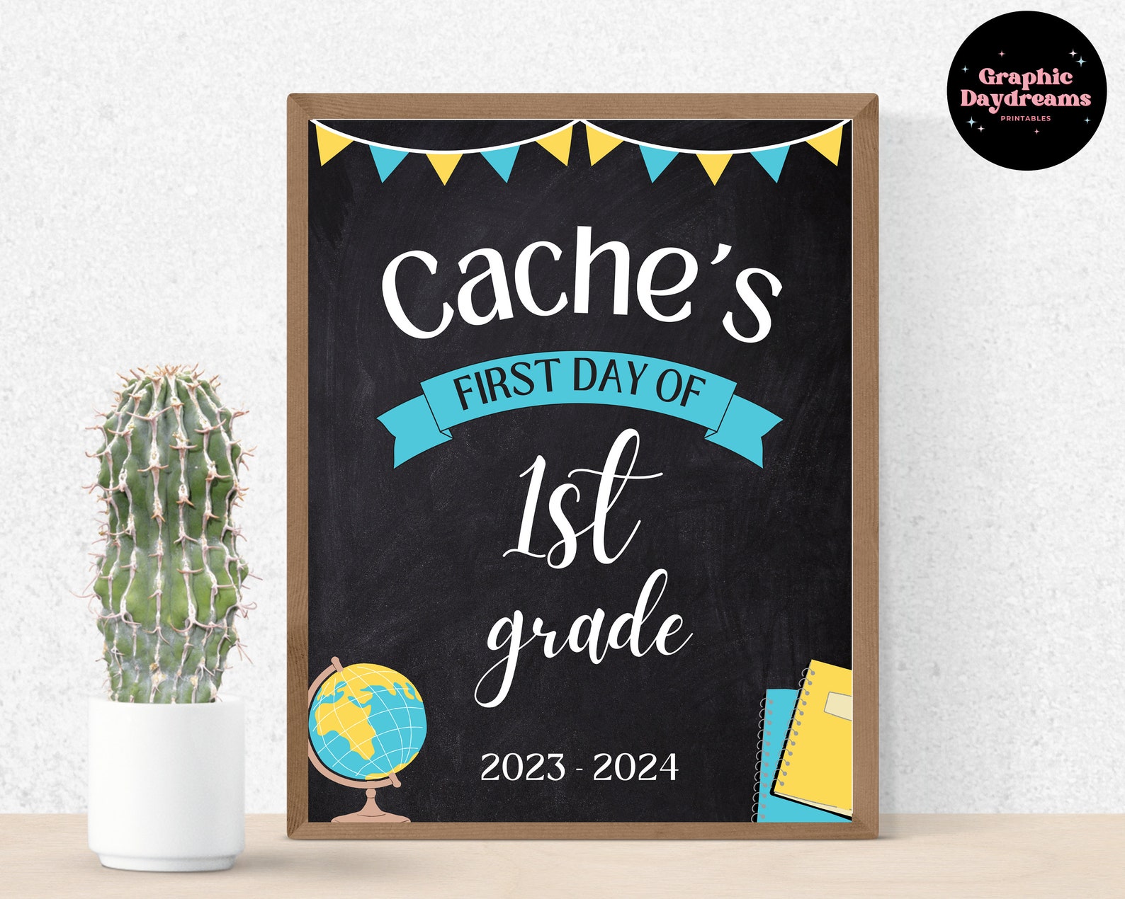 6 Editable First/last Day of School Signs Canva Template - Etsy