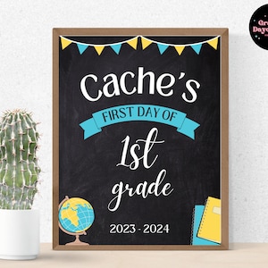 6 Editable First/last Day of School Signs Canva Template Unlimited ...