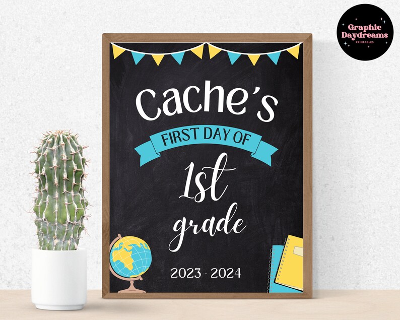 6 Editable First/last Day of School Signs Canva Template - Etsy