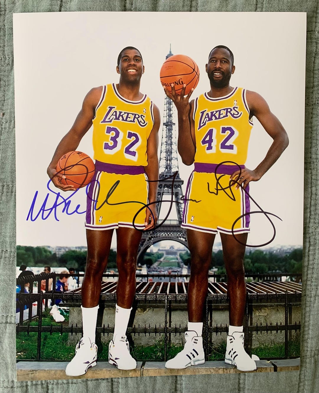 Magic Johnson & James Worthy Hand Signed 8x10 Photo With COA - Etsy