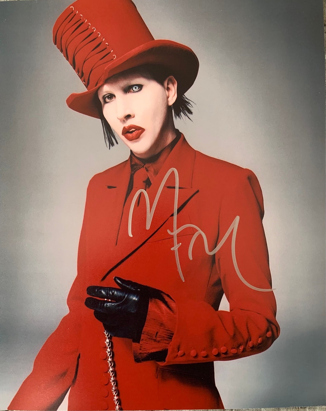 Marilyn Manson Hand Signed 8x10 Photo With COA - Etsy
