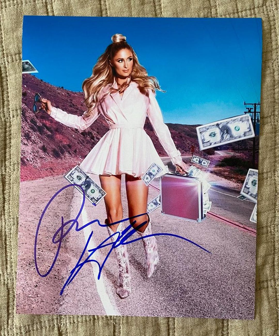 Paris Hilton Hand Signed 8x10 Photo With COA - Etsy