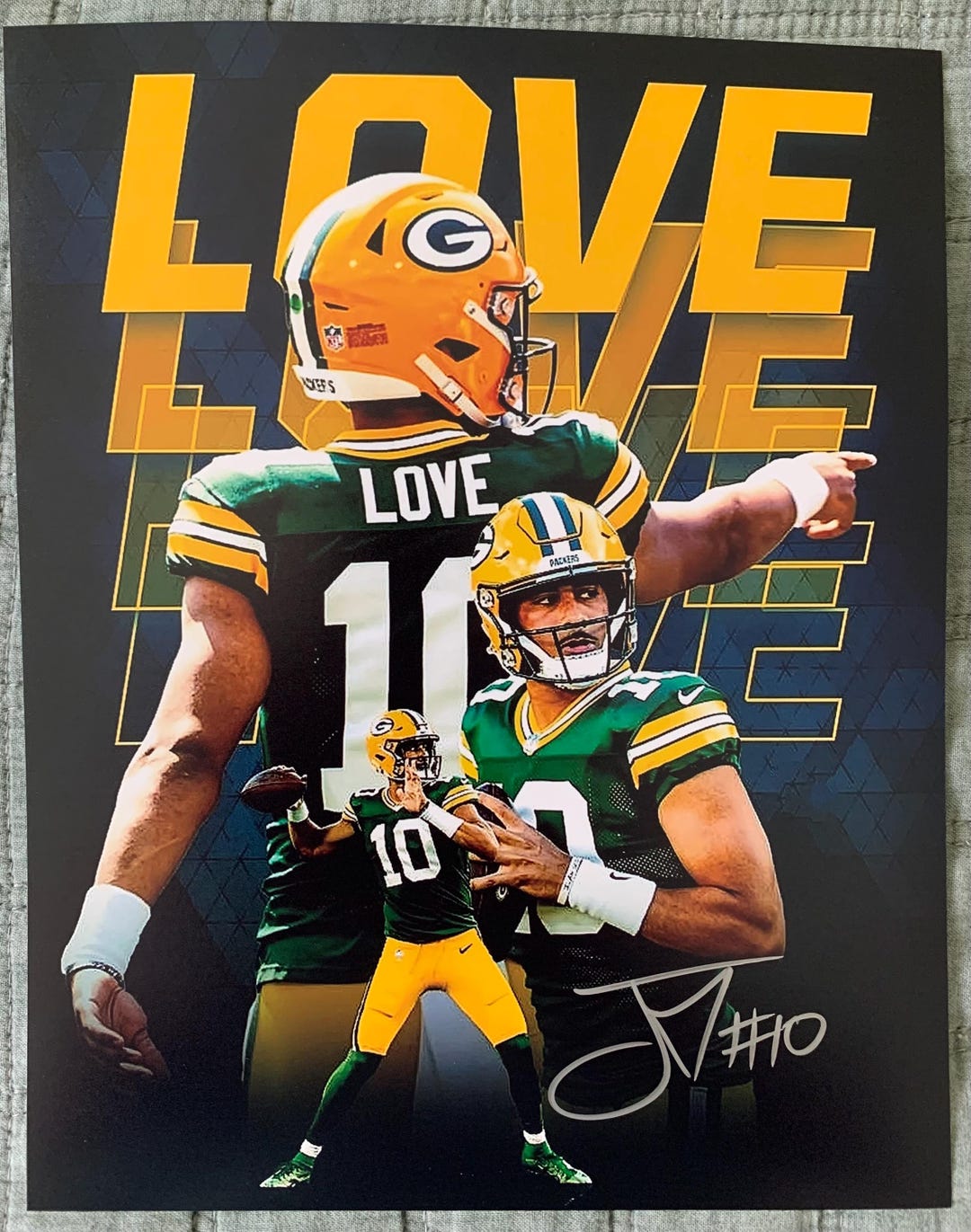 Jordan Love NFL Hand Signed 8x10 Photo With COA - Etsy