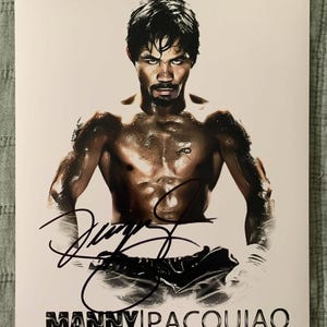 Manny Pacquiao Hand Signed 8x10 Photo With COA - Etsy