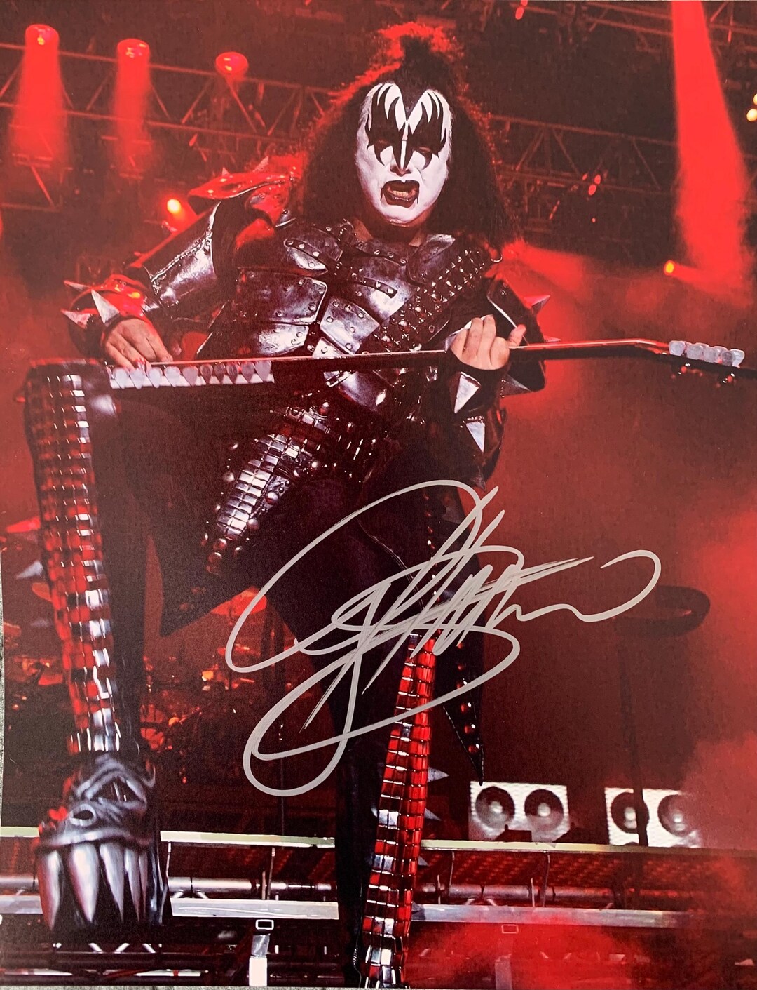 Gene Simmons Hand Signed 8x10 Photo With COA - Etsy