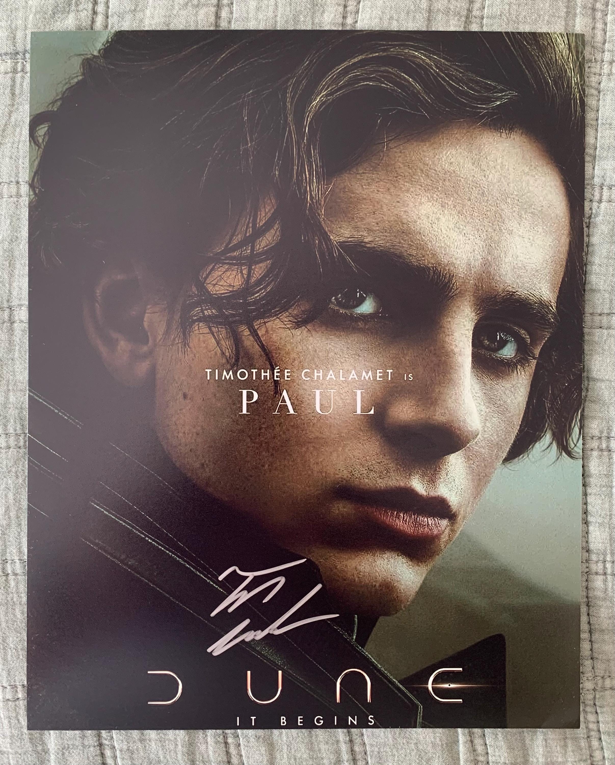 Timothee Chalamet Hand Signed 8x10 Photo With COA - Etsy