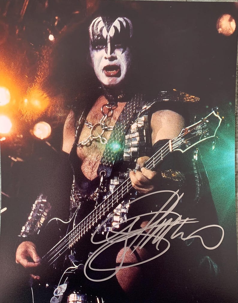 Gene Simmons Hand Signed 8x10 Photo With COA - Etsy