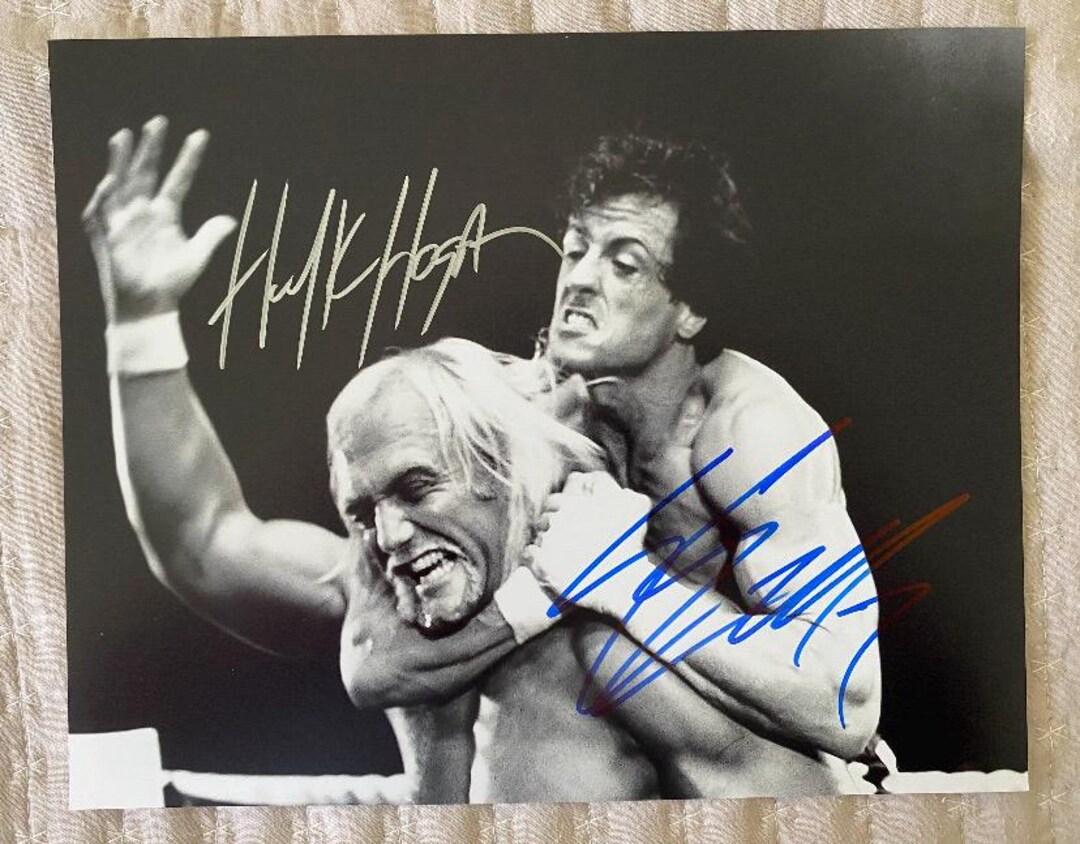 Hulk Hogan & Sylvester Stallone Hand Signed 8x10 Photo With COA - Etsy
