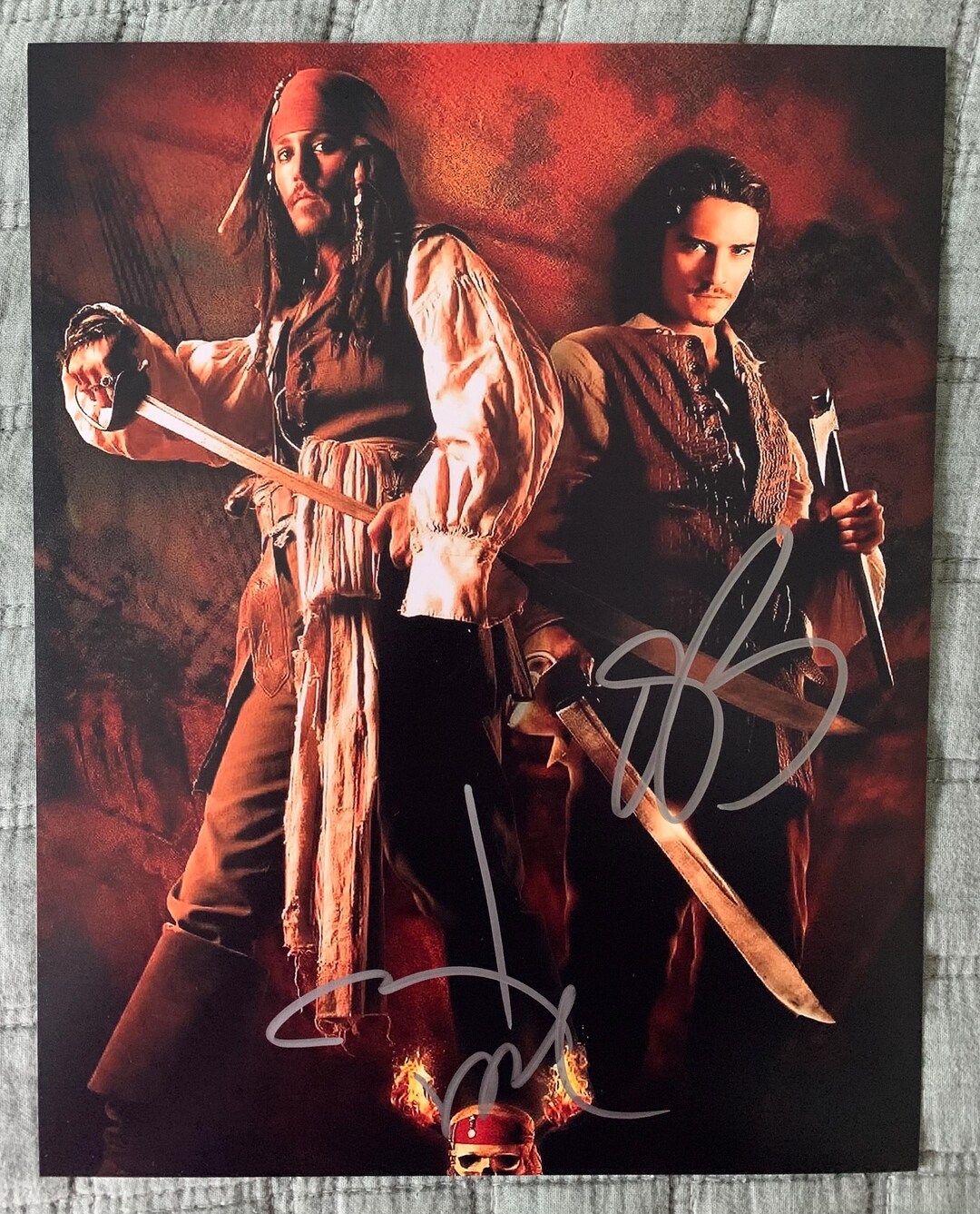 Johnny Depp & Orlando Bloom Hand Signed 8x10 Photo With COA - Etsy