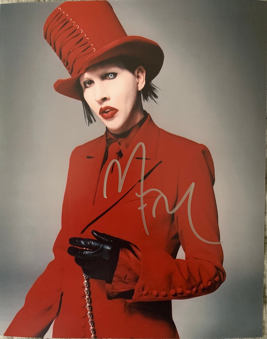 Marilyn Manson Hand Signed 8x10 Photo With 2 Coas - Etsy
