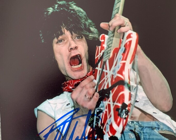 Eddie Van Halen Hand Signed 8x10 Photo With COA - Etsy