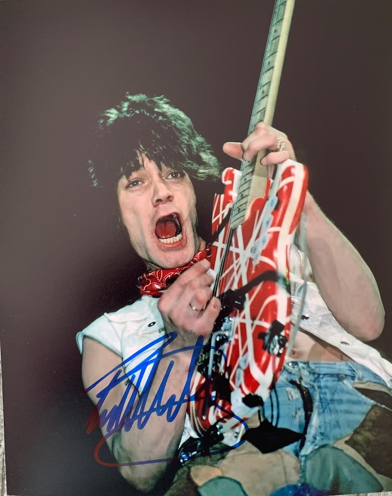 Eddie Van Halen Hand Signed 8x10 Photo With COA - Etsy