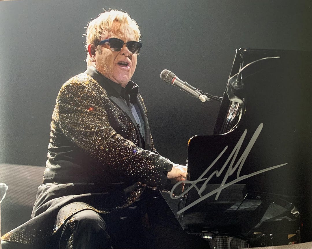 Elton John Hand Signed 8x10 Photo With COA - Etsy