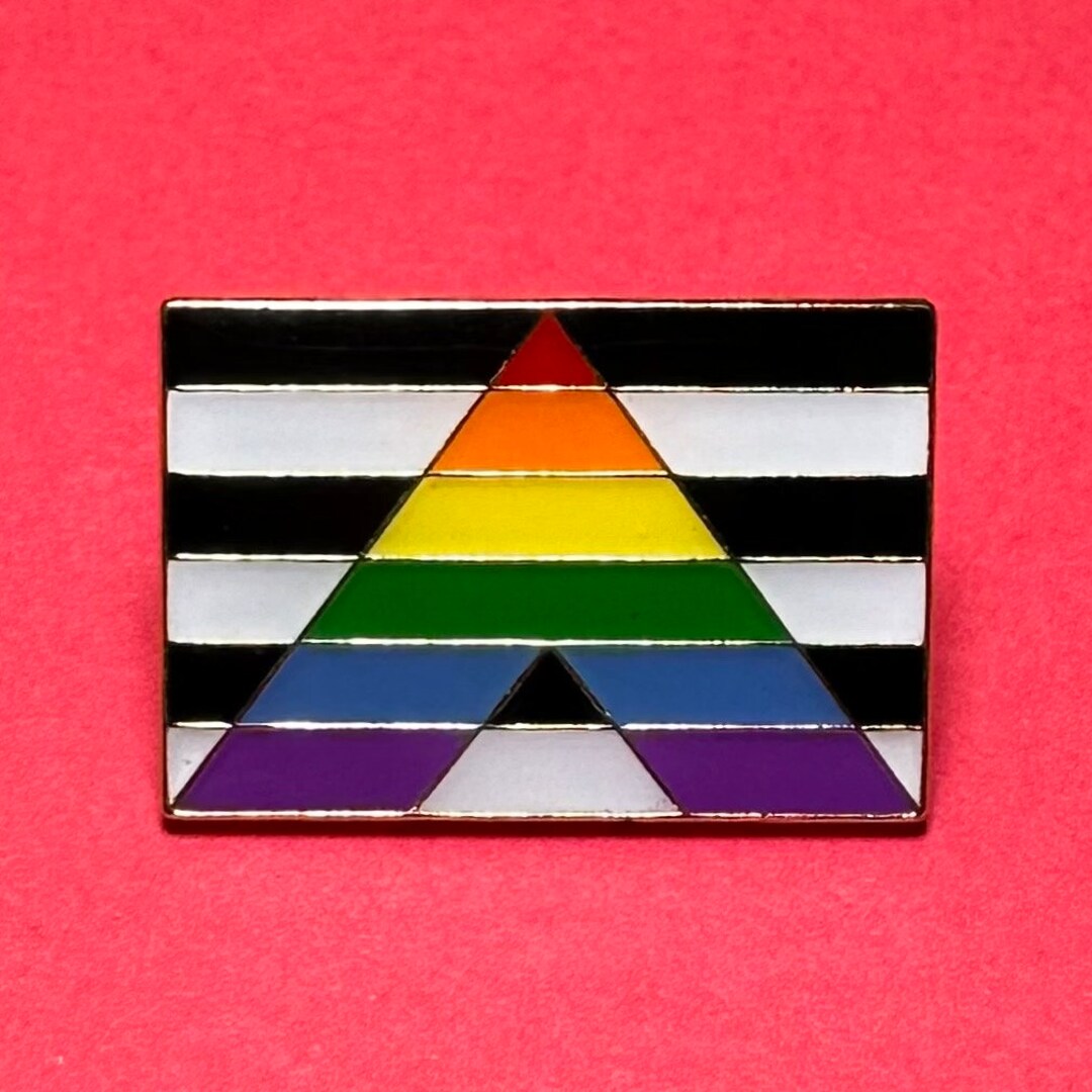 Straight Ally Flag Rectangle LGBTQIA Inclusive Pin - Etsy