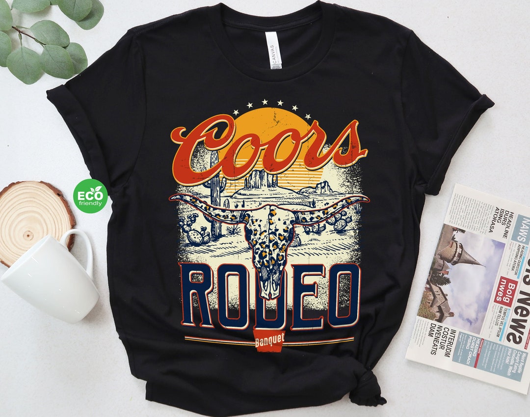 Vintage Coors Cowboy Shirt, Bullhead Coors Rodeo Banquet T Shirt ...