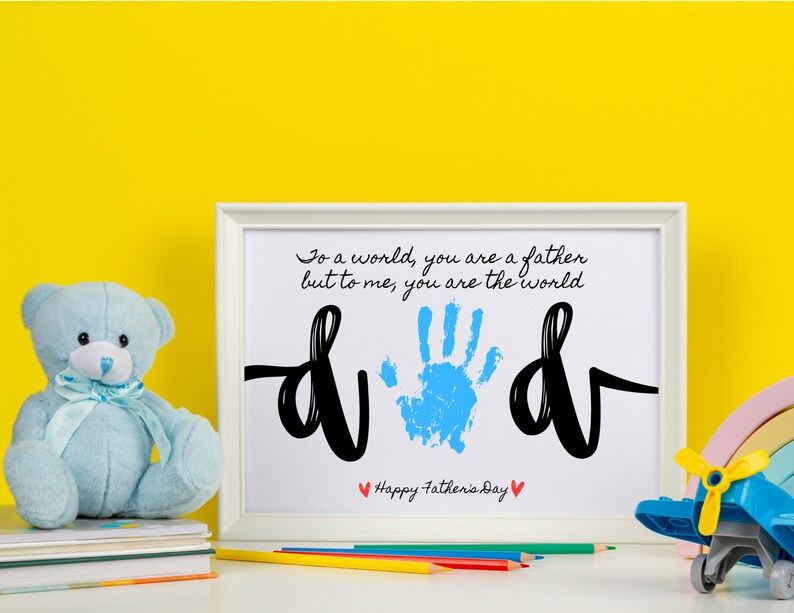 Fathers Day Handprint Craft, PRINTABLE Gift for Dad From Kids, Toddler ...