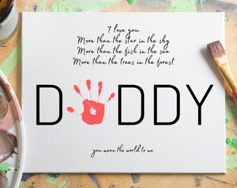Fathers Day Handprint Craft, PRINTABLE Gift for Dad From Kids, Toddler ...
