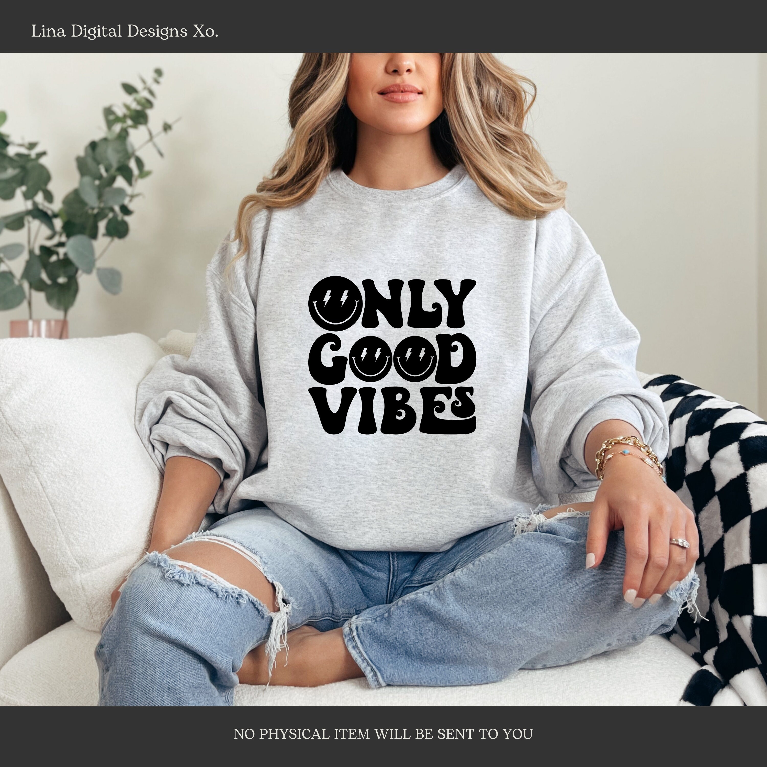 Good Vibes Smiley Face SVG/ Smiley Happy Face, Retro Smiley Face Good ...