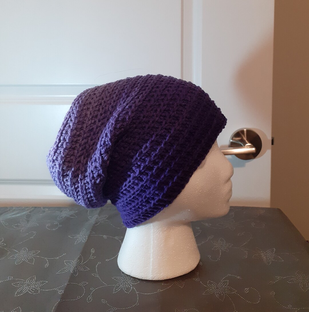Seamless Slouchy Swirl Ombre Striped Hat - Etsy