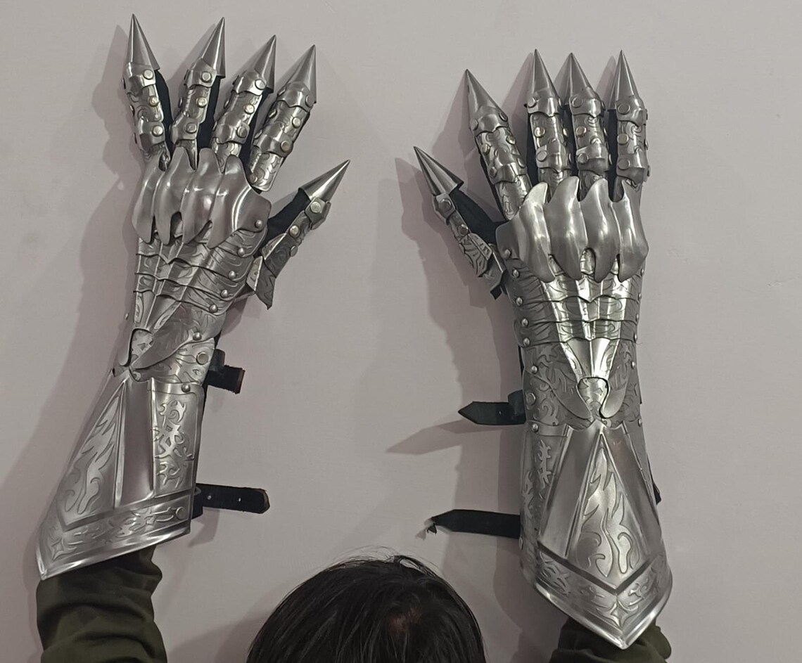Nazgul Medieval Armor Gauntlet Hand Wearable Pair Gauntlet Gloves ...