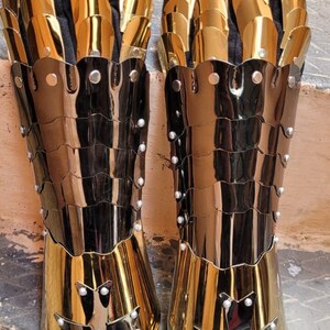 Medieval Knight Gauntlets Functional Armor Gloves Adult Leather Steel ...