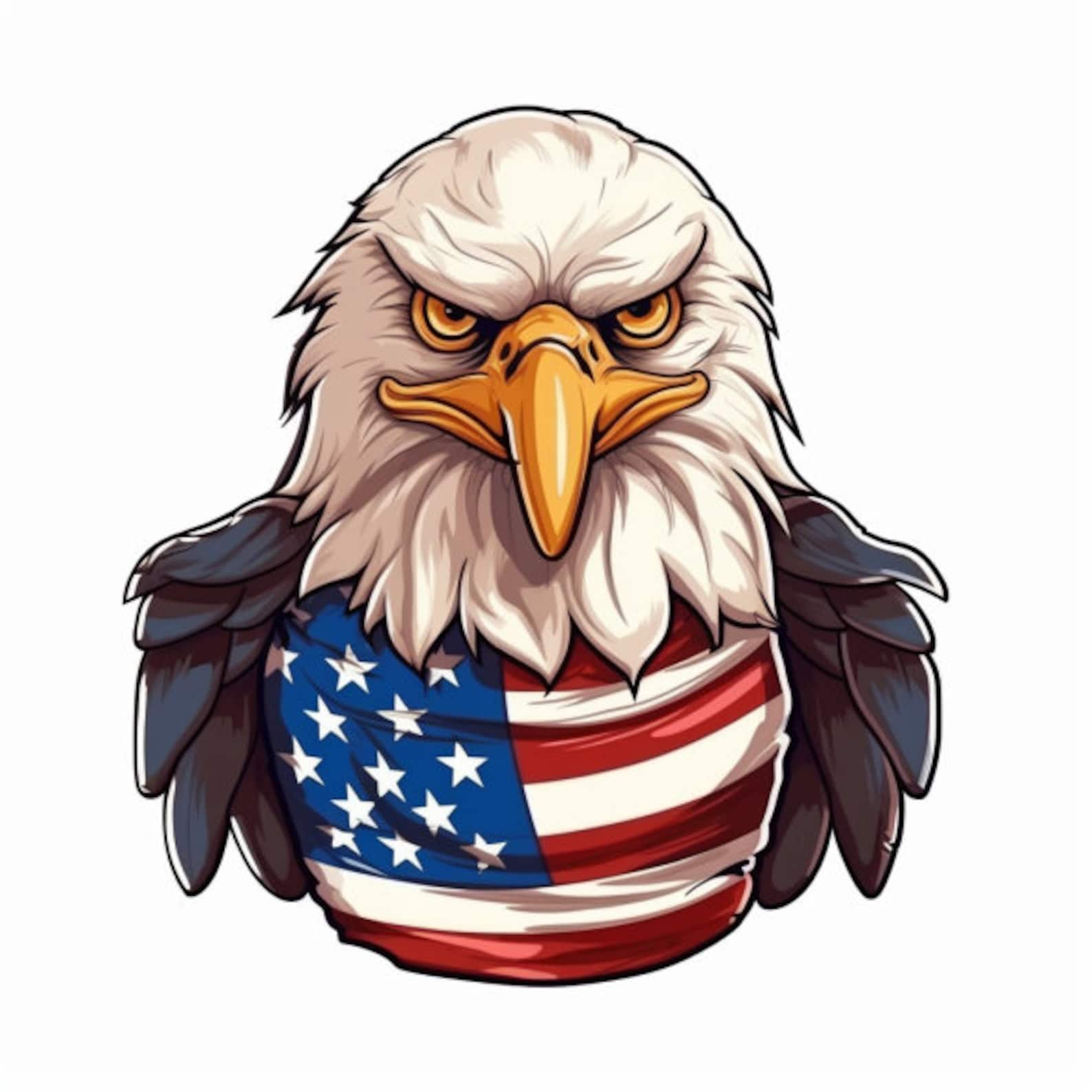 Happy Memorial Day Digital Download, American Bald Eagle - Flag ...