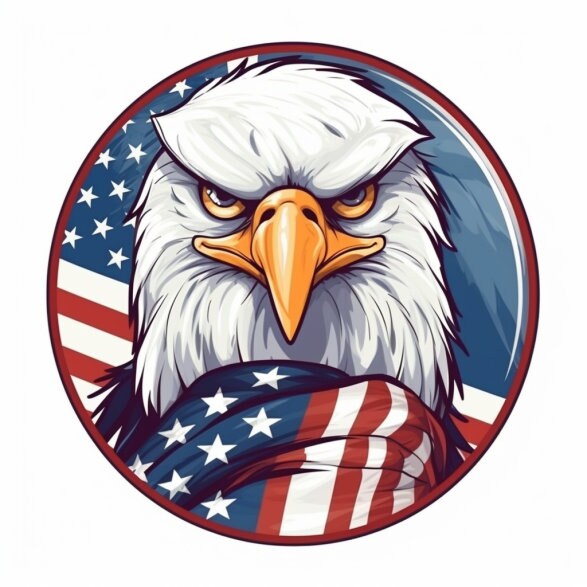 Happy Memorial Day Digital Download, American Bald Eagle - Flag ...