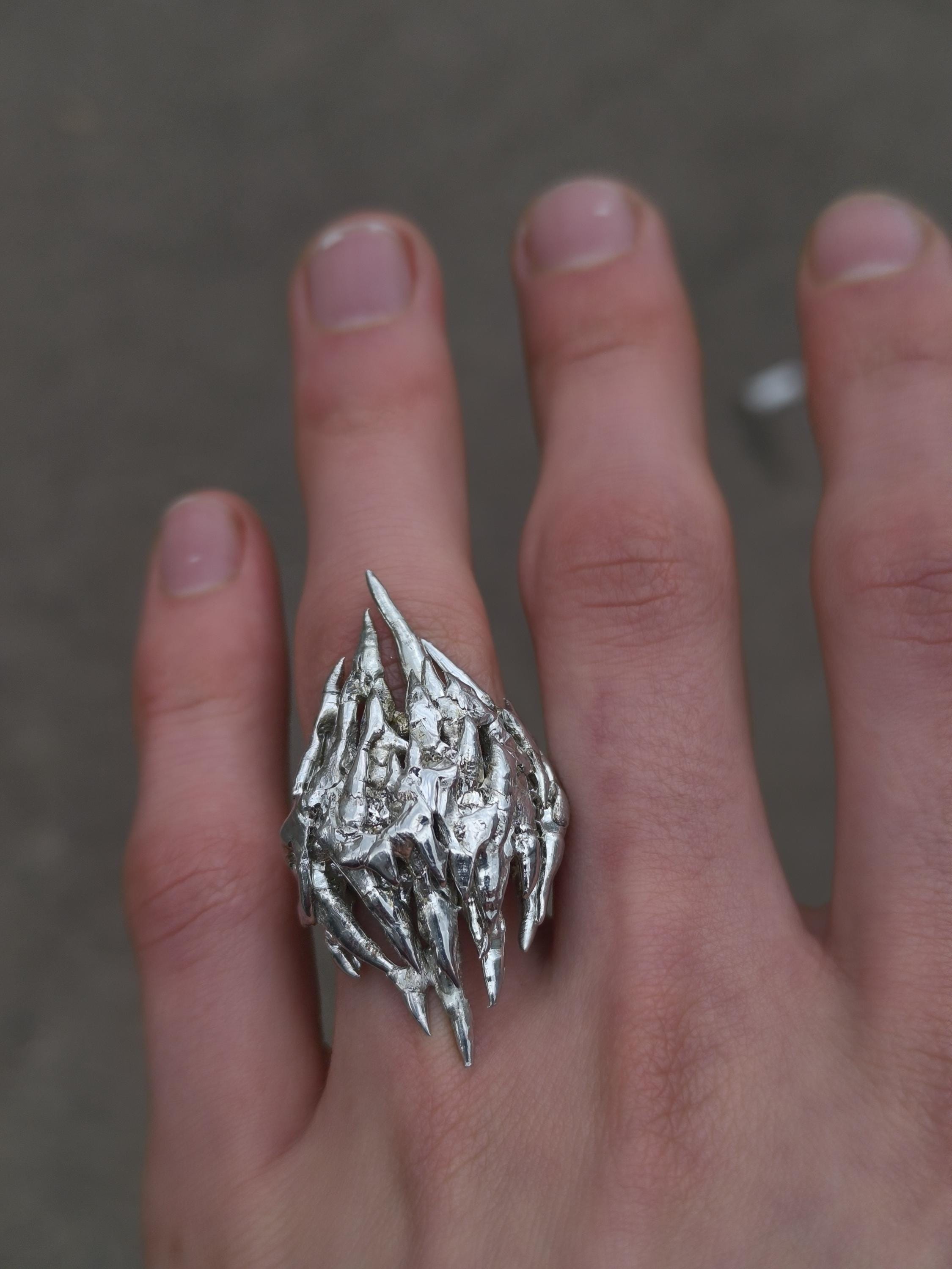 CHAOTIC RING Unique Design and Hand Made of Tin - Etsy